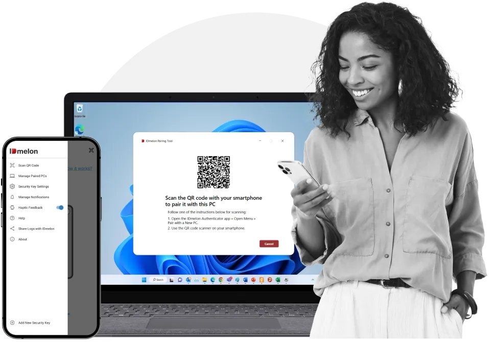 IDmelon Pairing Tool Software for Passwordless Logins